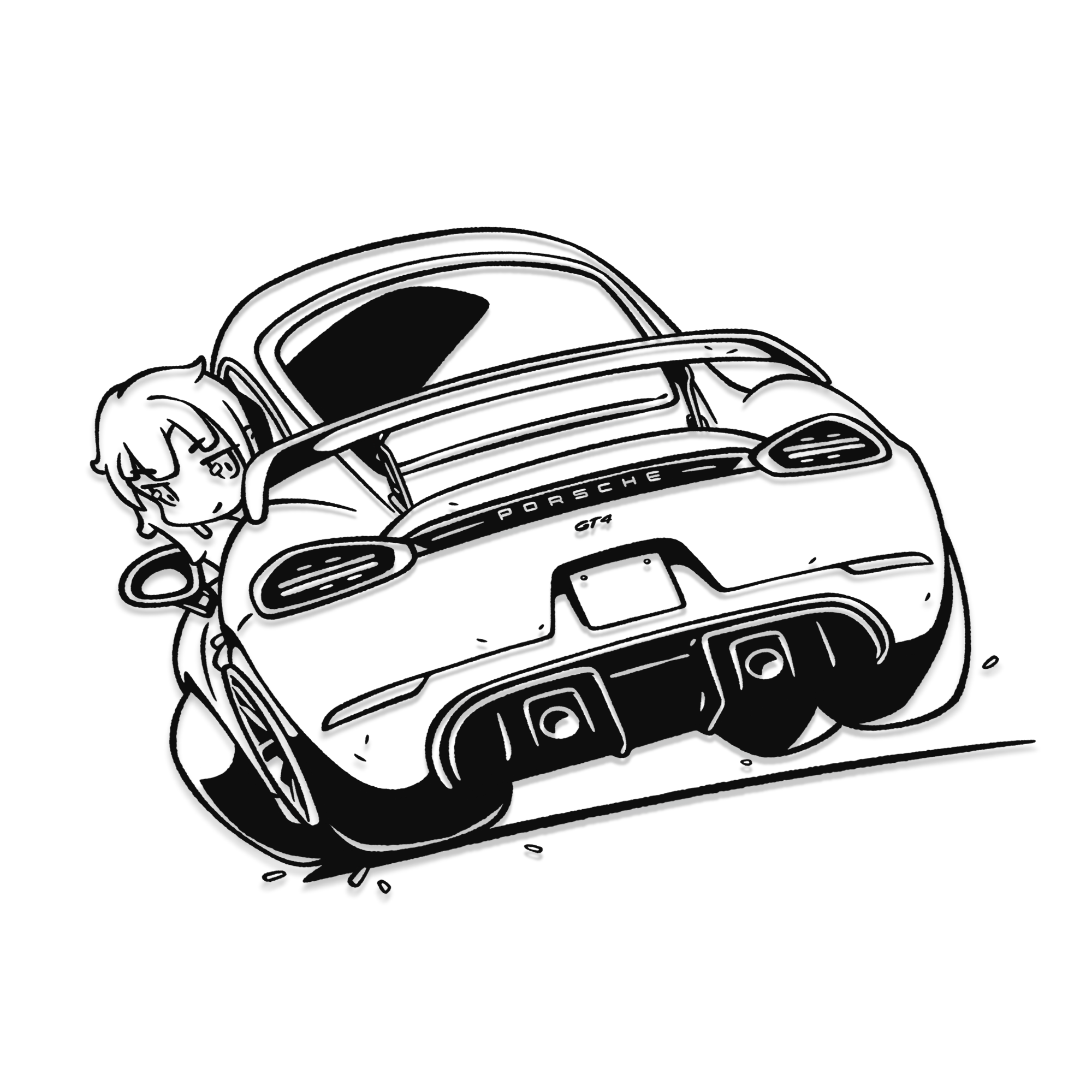 CARTOON GT-FLOR Clear Sticker – FreshTango